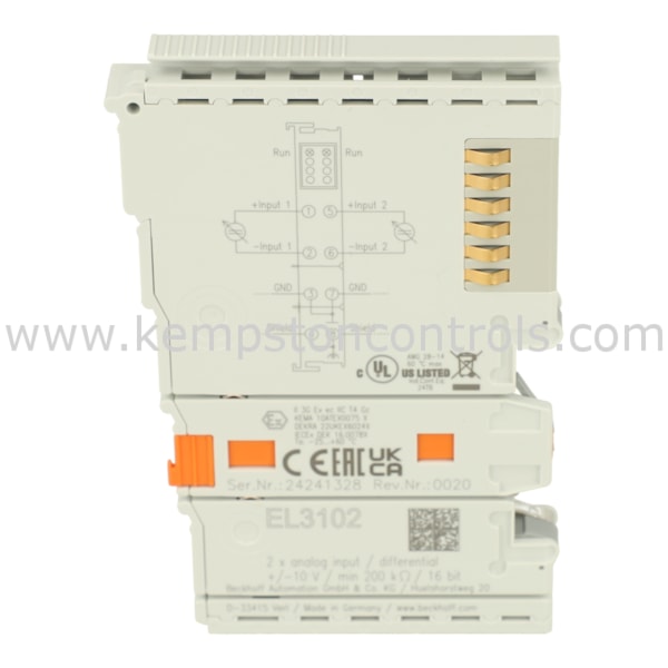 Beckhoff EL3102 BECKHOFF 2-CHANNEL ANALOG INPUT TERMINAL | Kempston Controls