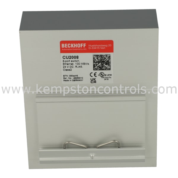 Beckhoff CU2008 BECKHOFF ETHERNET SWITCH, 8 CHANNEL, 100 MBIT/S, 24VDC ...
