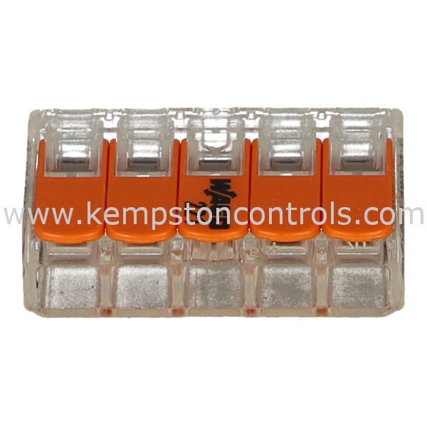 WAGO 221-415 WAGO 4MM² COMPACT SPLICING CONNECTORS, 5-CONDUCTOR ...