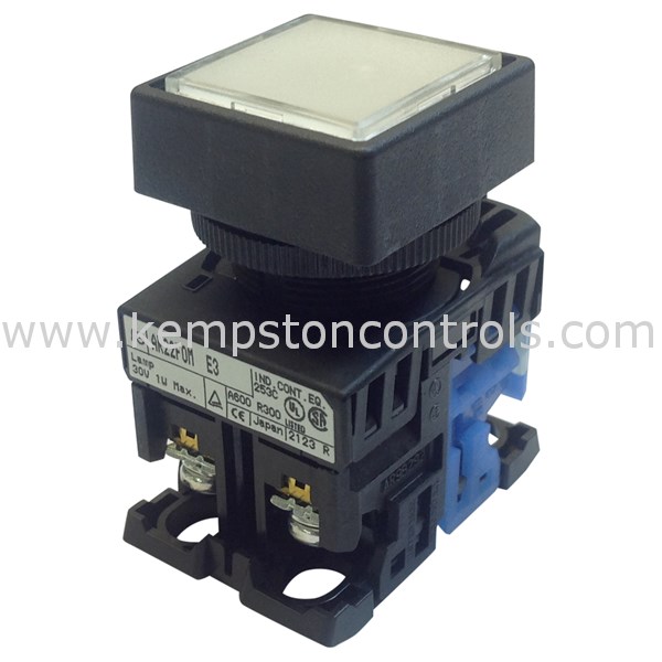 Fuji AR22F0M-01E3W ILLUMINATED PUSHBUTTON FLUSH SQUARE HEAD 1NC 24VAC ...