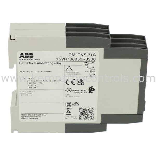 ABB 1SVR730850R0300 ABB LIQUID LEVEL MONITORING RELAY, 24-240V AC/DC ...