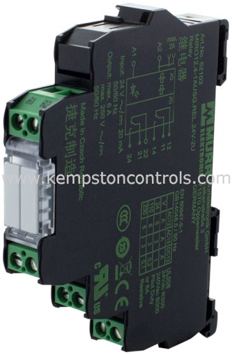 MURR 52103 MURR MIRO 12.4 24V-2U OUTPUT RELAY IN: 24 VAC/DC - OUT: 250 ...