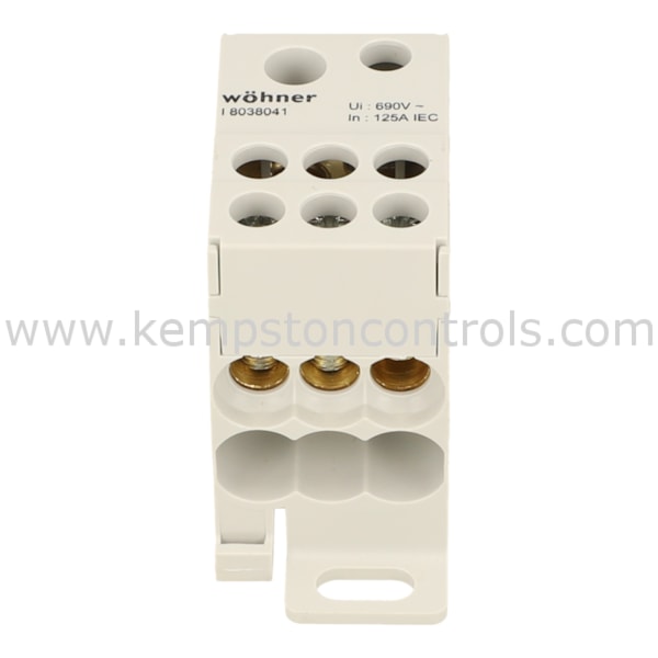 Wohner I8038041 WOHNER SINGLE POLE SPLITTER BLOCK, 125A | Kempston Controls