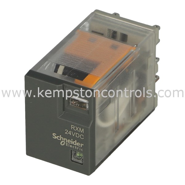 Schneider RXM2LB2BD SCHNEIDER MINIATURE PLUG IN RELAY, 2CO, 24VDC, 5A, LED | Kempston Controls