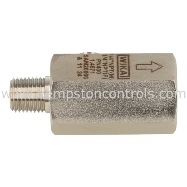 WIKA 1449605 WIKA SNUBBER, STAINLESS STEEL, -10 TO 120°C, PN MAX. 400 BAR, 1/4 NPT MALE + 1/4 ...