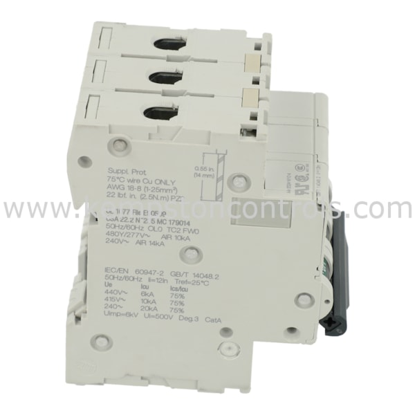 Schneider M9F23306 SCHNEIDER MULTI9, C60SP, MCB, 3P, 6 A, D CURVE, 480Y/277 V, 10 KA | Kempston ...