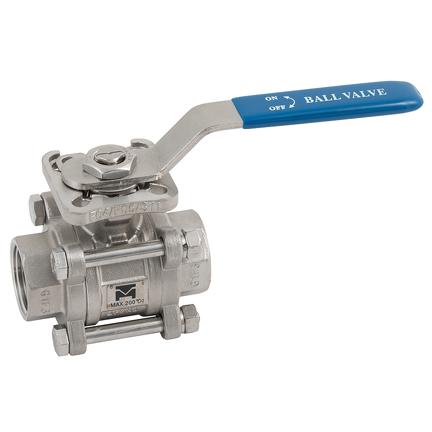 Haitima 2013ND-1 HAITIMA 1" BSP SS 3PC DIRECT MOUNT FULL BORE BALL ...