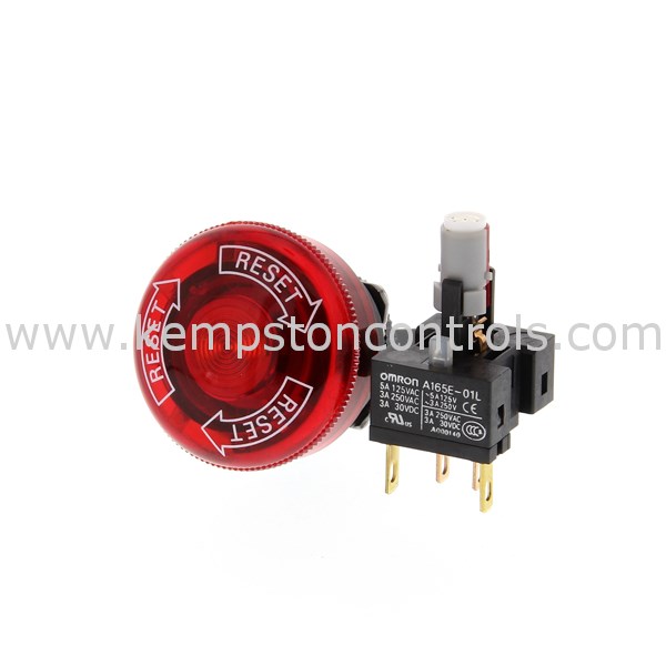 Omron A165E-LS-24D-01 OMRON EMERGENCY STOP SWITCH, ILLUMINATED, 30MM ...