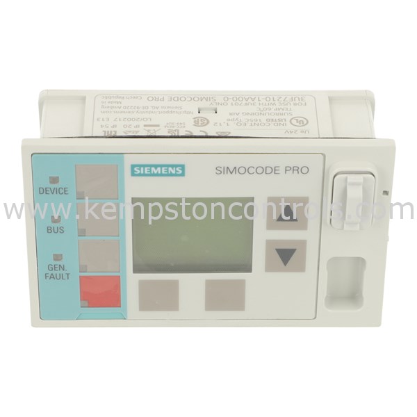 Siemens 3UF7210-1AA00-0 SIEMENS OPERATOR PANEL WITH DISPLAY FOR ...
