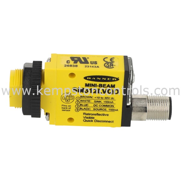 Turck Banner SM312LVQD BANNER PHOTOELECTRIC SENSOR RANGE 5 M, 10-30V DC ...