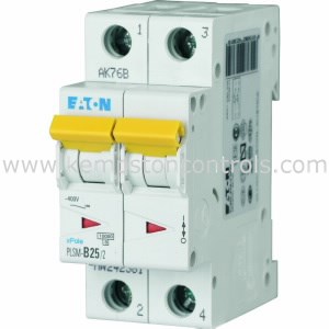 Eaton Moeller PLSM-C25/2-MW MOELLER MCB 25A 10KA TYPE C DP | Kempston Controls