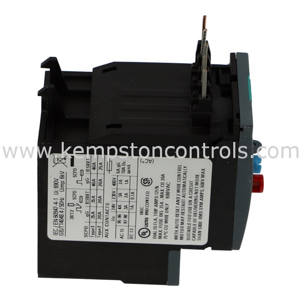 Siemens 3RU2116-1GB0 SIEMENS OVERLOAD RELAY, 4.5-6.3A, FOR MOTOR ...