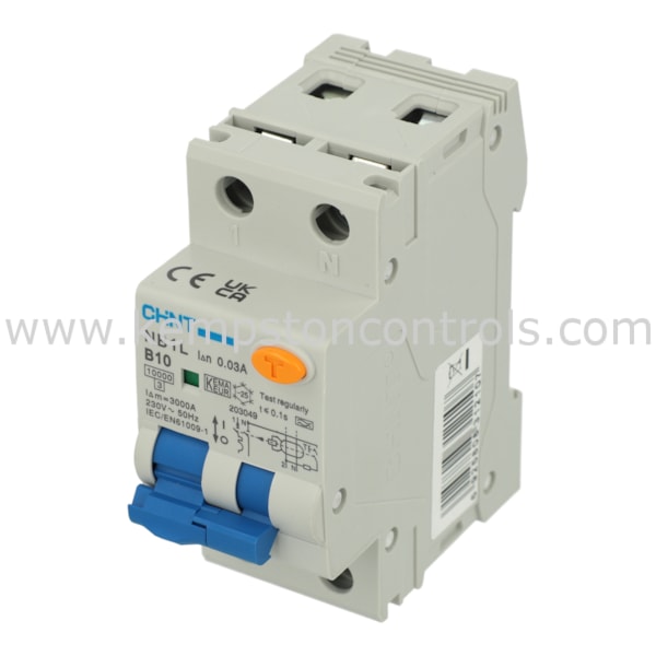 CHINT NB1L-B10 CHINT RCBO, 1P+N, B CURVE, 30MA, 10A, (RESIDUAL CURRENT CIRCUIT BREAKER WITH ...