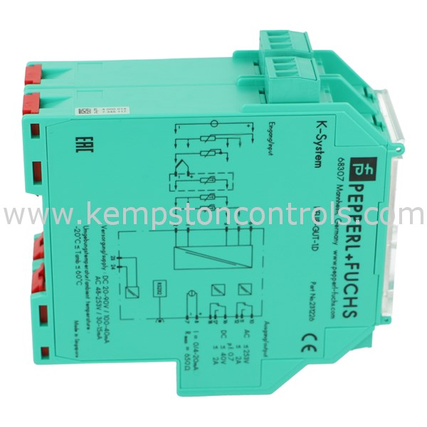 Pepperl + Fuchs KFU8-GUT-1.D P+F 1 CHANNEL SIGNAL CONDITIONER, 2 RELAY CONTACT OUTPUTS ...