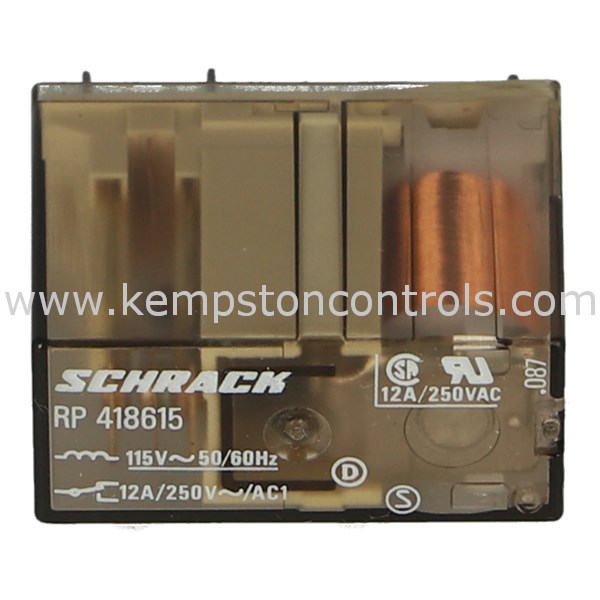 Schrack RP418615 SCHRACK GENERAL PURPOSE RELAY, RP, SPDT, 12A, PCB PINS ...