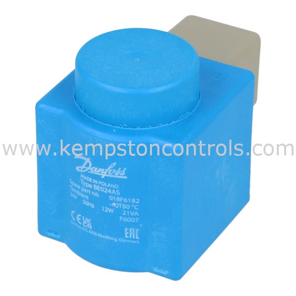Danfoss 018F6182 DANFOSS SOLENOID VALVE COIL, 24V, 50HZ, 12W, DIN SPADE ...