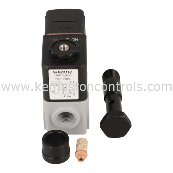 Gemu 88340485 GEMU PILOT SOLENOID VALVE, 0-10 BAR, 24VDC, M12 PLUG, NC ...