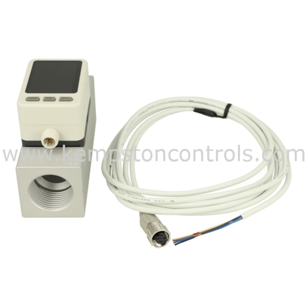 SMC PF3A703H-F10-ES SMC DIGITAL FLOW SWITCH, 30 TO 3000 L/MIN, PNP, G1", W/LEAD WIRE AND M12 ...