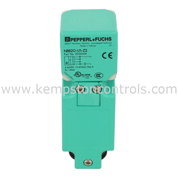 Pepperl + Fuchs NBB20-U1-Z2 P+F INDUCTIVE SENSOR, BLOCK HOUSING, 20MM RANGE FLUSH, 2 WIRE DC NO ...