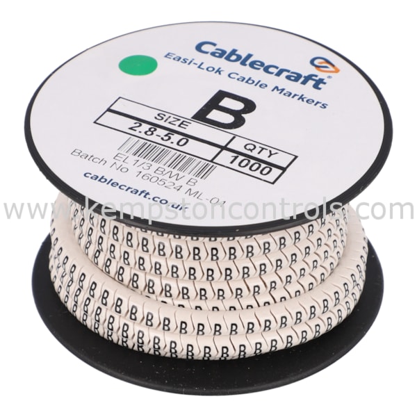 Cablecraft EL1/3 B/W B CABLECRAFT EASI-LOK MARKER CHEVRON CUT 2.8-5.0 ...