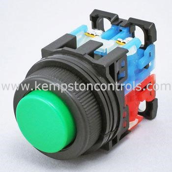 Fuji AR30E0R-10G FUJI PUSHBUTTON EXTENDED ROUND HEAD 1NO AUX GREEN ...