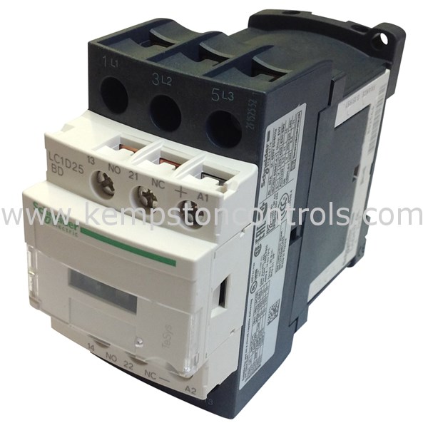 Schneider LC1D25BD SCHNEIDER CONTACTOR 25A 24VDC | Kempston Controls