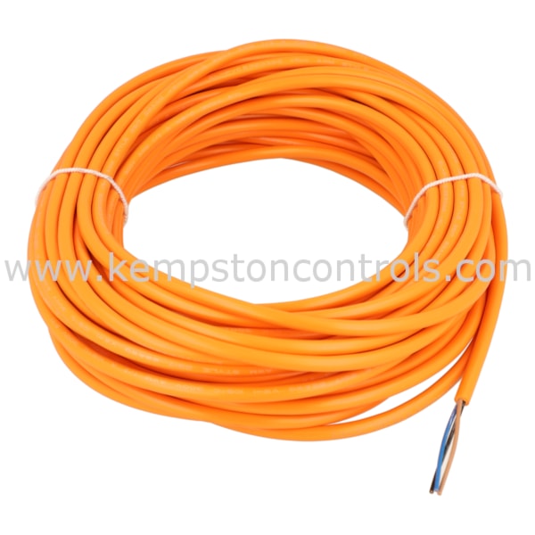 IFM EVT272 IFM CONNECTING CABLE WITH SOCKET, 15M PVC-CABLE, ORANGE, M8 ...