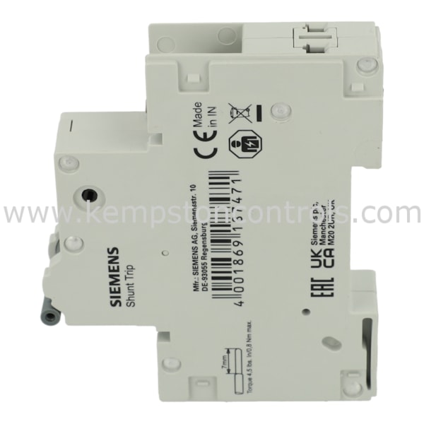 Siemens 5ST3031 SIEMENS 5SY SHUNT TRIP 24-48V AC/DC | Kempston Controls