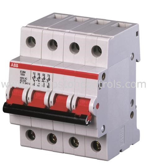 ABB 2CDE284001R0063 ABB E204/63R COMPACT ISOLATOR 4P 63A | Kempston Controls