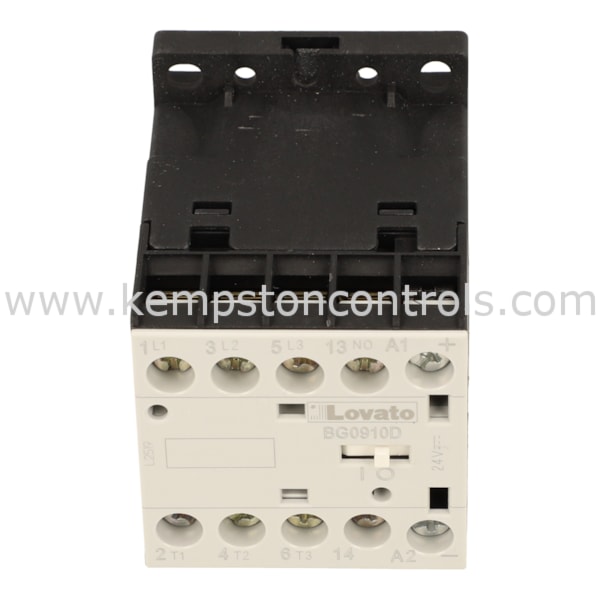 Lovato BG0910D024 LOVATO 3P MINI CONTACTOR 9A, 24VDC COIL, 1N/O AUX ...