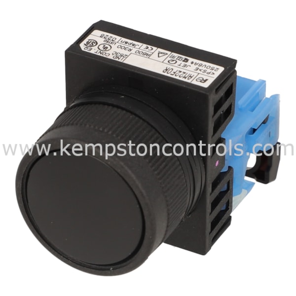 Fuji AM22F0R-10B FUJI PUSHBUTTON FLUSH ROUND HEAD 1NO BLACK | Kempston ...