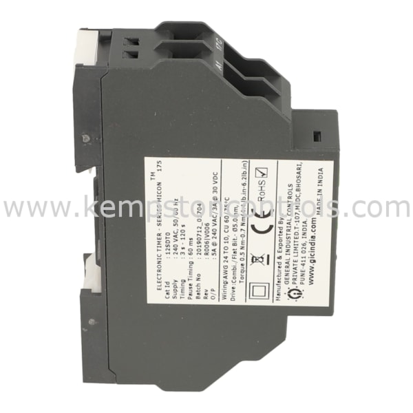 GIC 12SDT0 GIC STAR DELTA START TIMER/TIME DELAY RELAY, 240VAC, 50HZ ...