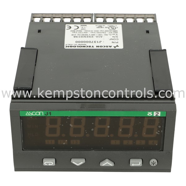 ASCON J137000000 ASCON 1/8TH DIN 5 DIGIT BI-COLOUR INDICATOR WITH 2 ALARMS, TRANSMITTER POWER ...