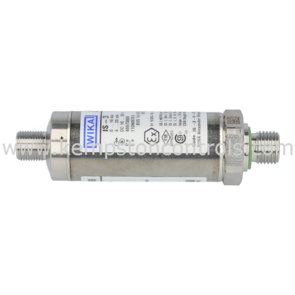 WIKA 46973809 WIKA IS-3 PRESSURE TRANSMITTER, 0-16 BAR, 4-20MA, 2-WIRE ...
