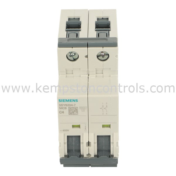 Siemens 5SY6204-7 SIEMENS MINIATURE CIRCUIT BREAKER, 400V, 6KA, 2-POLE ...