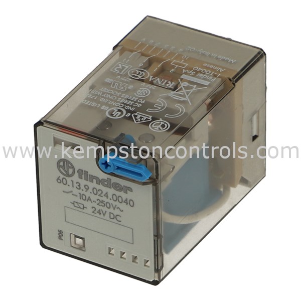 Finder 60.13.9.024.0040 FINDER GENERAL PURPOSE RELAY, 3 POLE, 10A, 11 ...