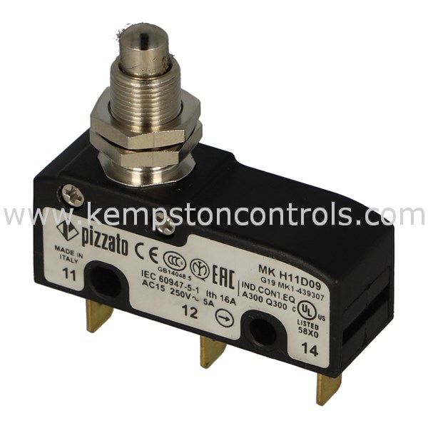 Pizzato MK H11D09 PIZZATO STANDARD MICROSWITCH WITH PLUNGER ACTUATOR ...