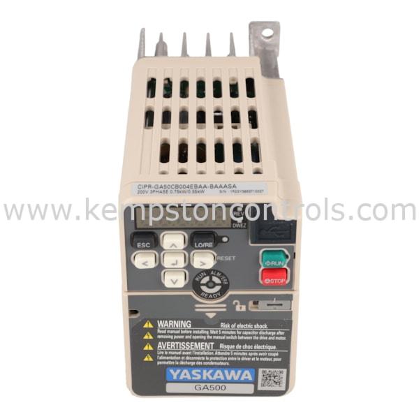 Yaskawa GA50CB004EBA YASKAWA INVERTER GA500, 200V, 1 PHASE, EMC FILTER BUILT IN, IP20 | Kempston ...