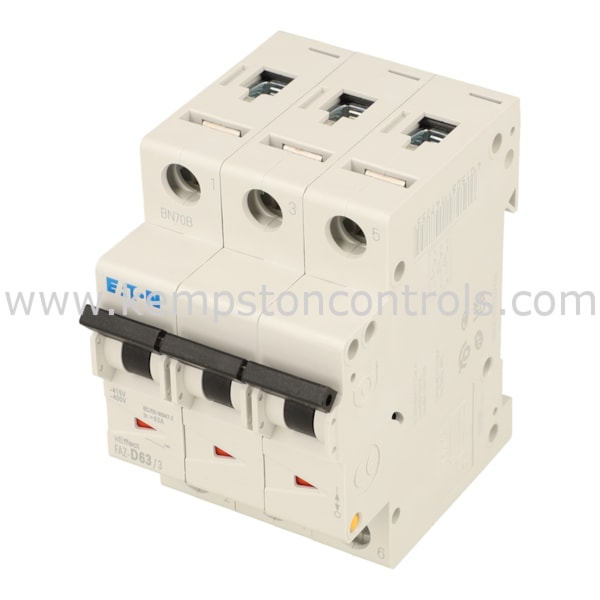 Eaton Moeller FAZ-D63/3 MOELLER MINIATURE CIRCUIT BREAKER, 63A, 3P ...