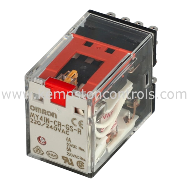Omron MY4IN-CR-GS-R AC220/240 OMRON RELAY, PLUG-IN, 14-PIN, 4PDT, 6 A, COIL SURGE ABSORPTION ...