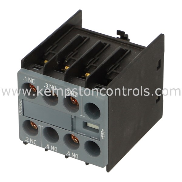 Siemens 3RH2911-1HA21 SIEMENS AUX.SWITCH BLOCK,FRONT,2NO+1NC, CURR.PAT | Kempston Controls