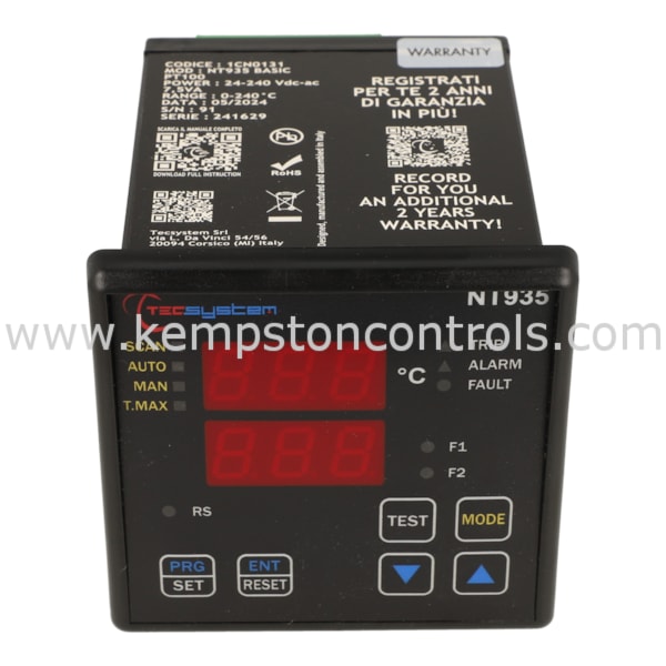 TEC System NT935 BASIC TEC SYSTEM TEMPERATURE CONTROLLER, FOR DRY TYPE ...