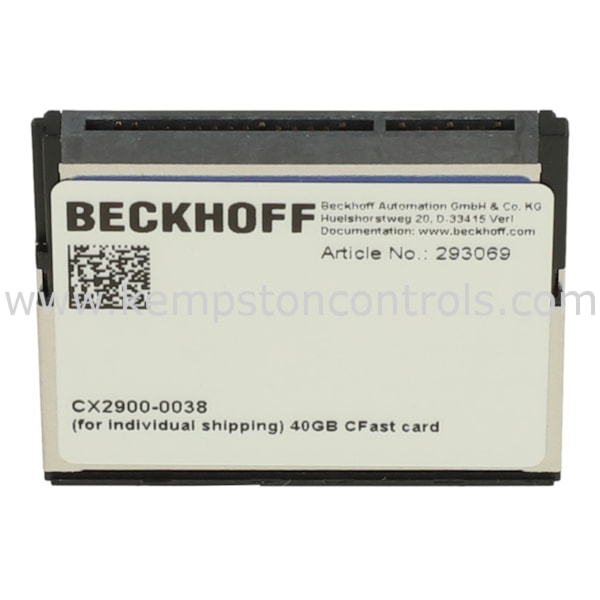 Beckhoff CX2900-0038 BECKHOFF CFAST CARD, 3D FLASH, EXTENDED ...
