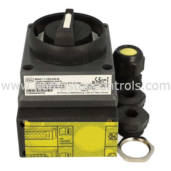 STAHL 8040/11-V30-033-B STAHL INSTALATION SWITCH, 2 POLE, M25 CABLE ...