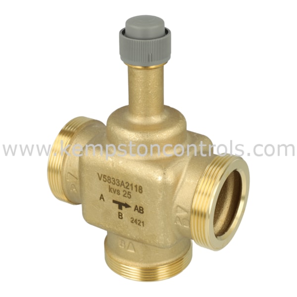 Honeywell Fema V5833A2118 HONEYWELL FEMA 3-WAY MIXING LINEAR VALVE, EXTERNAL THREAD, DN40, PN16 ...