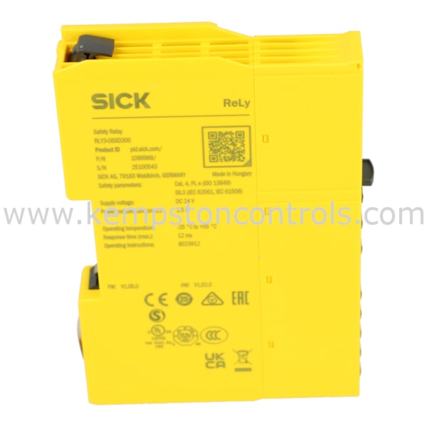 Sick RLY3-0SSD300 SICK SAFETY RELAY, FRONT CONNECTOR, 2 SAFETY INPUTS ...