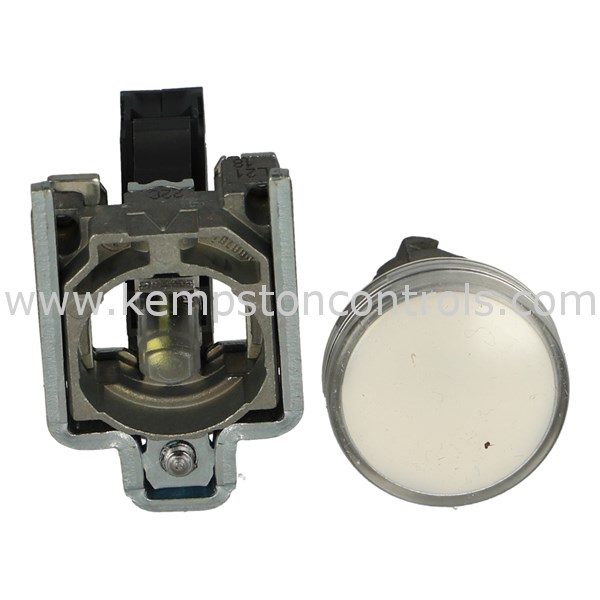 Schneider XB4BVM1 SCHNEIDER HARMONY XB4, PILOT LIGHT, METAL, WHITE, Ø22 ...