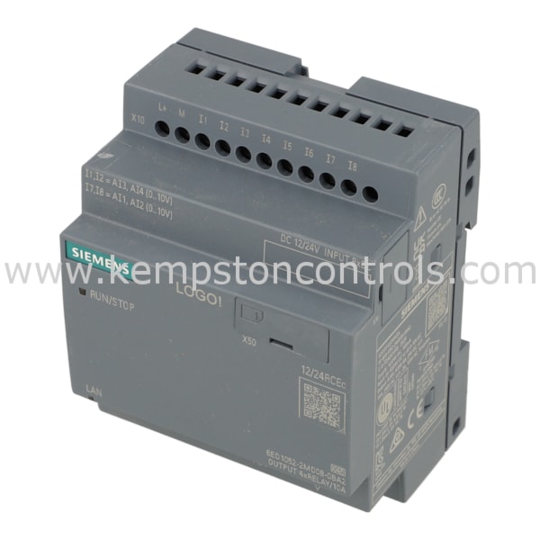 Siemens 6ED1052-2MD08-0BA2 SIEMENS LOGO! 12/24RCEO, LOGIC MODULE, POWER SUPPLY / I/O: 12/24 V DC ...