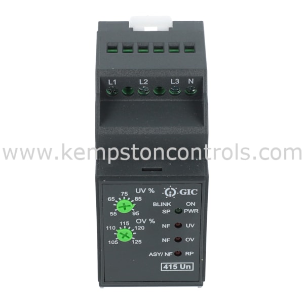 GIC MAC04D0100 GIC VOLTAGE MONITORING RELAY WITH DPDT CONTACTS, 3 PHASE ...