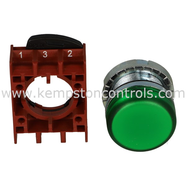 ABB P9MLVD GE PILOT LIGHT, METAL, ROUND, DIFFUSED LENS, GREEN | Kempston Controls
